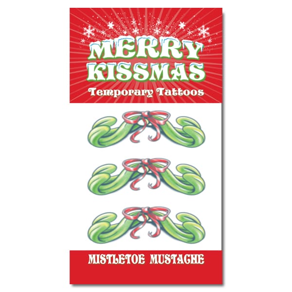 Merry Kissmas Mistletoe Mustache